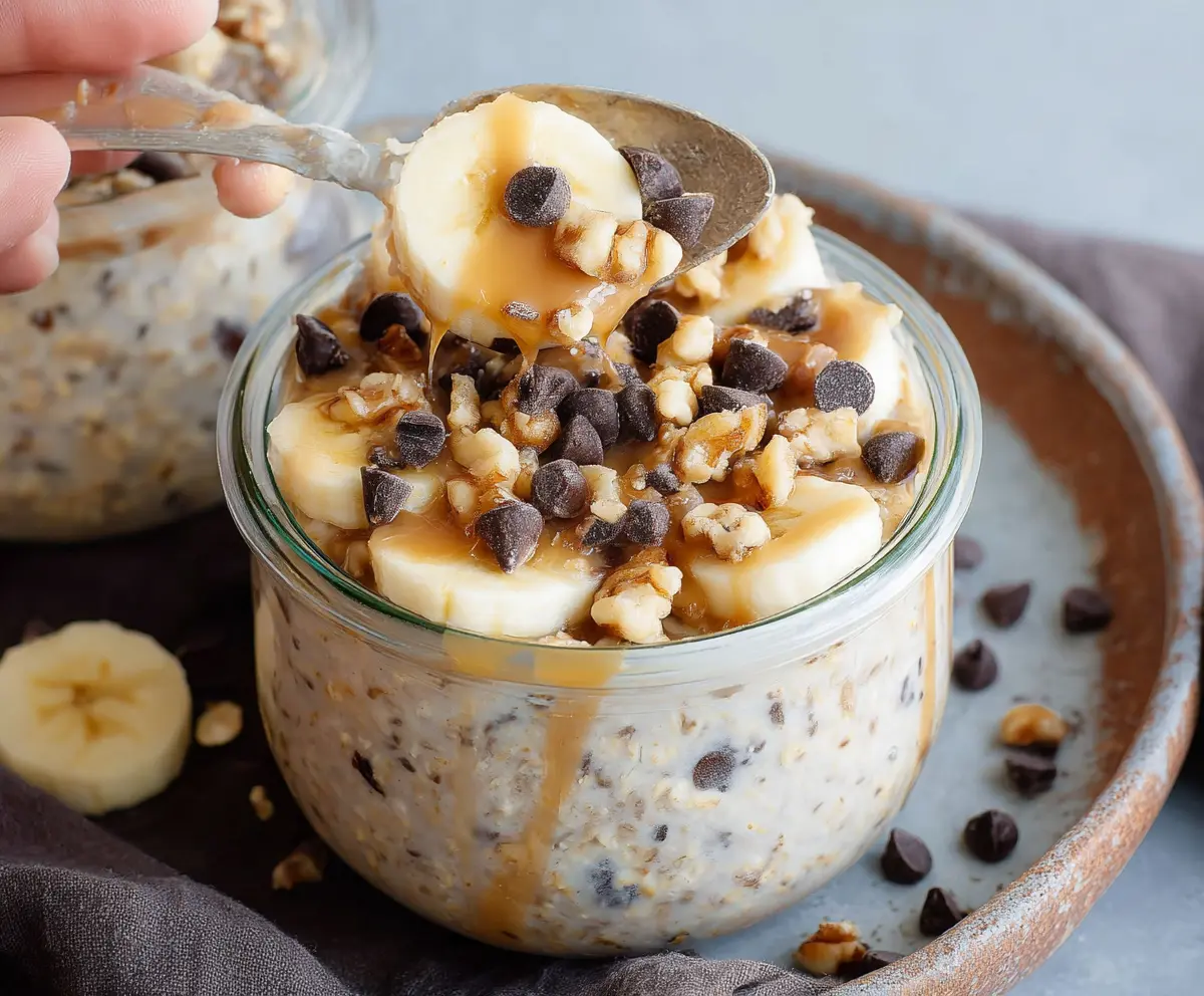 Chunky Monkey Overnight Oats Recipe
