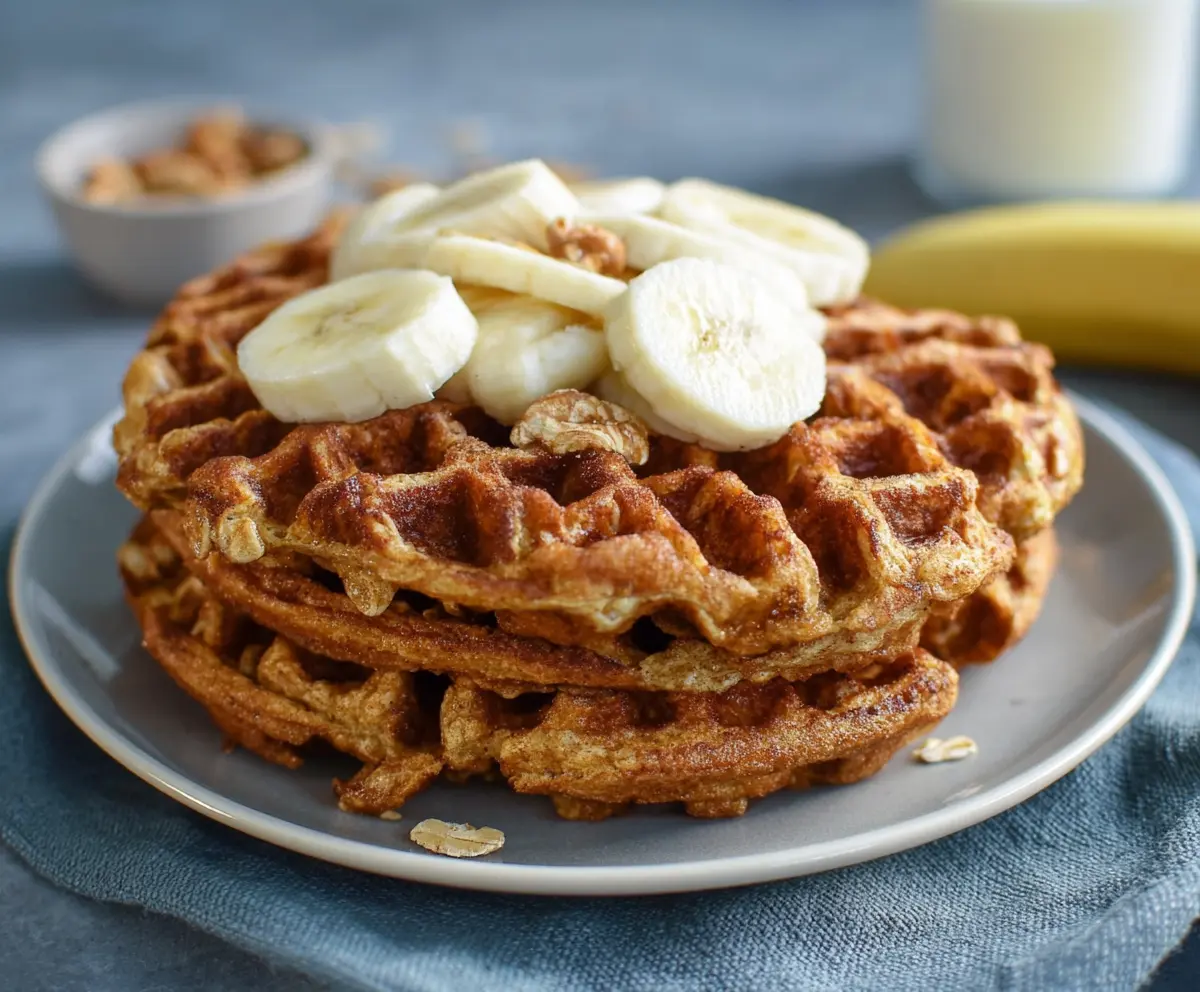 Delicious Banana Oatmeal Waffles Recipe