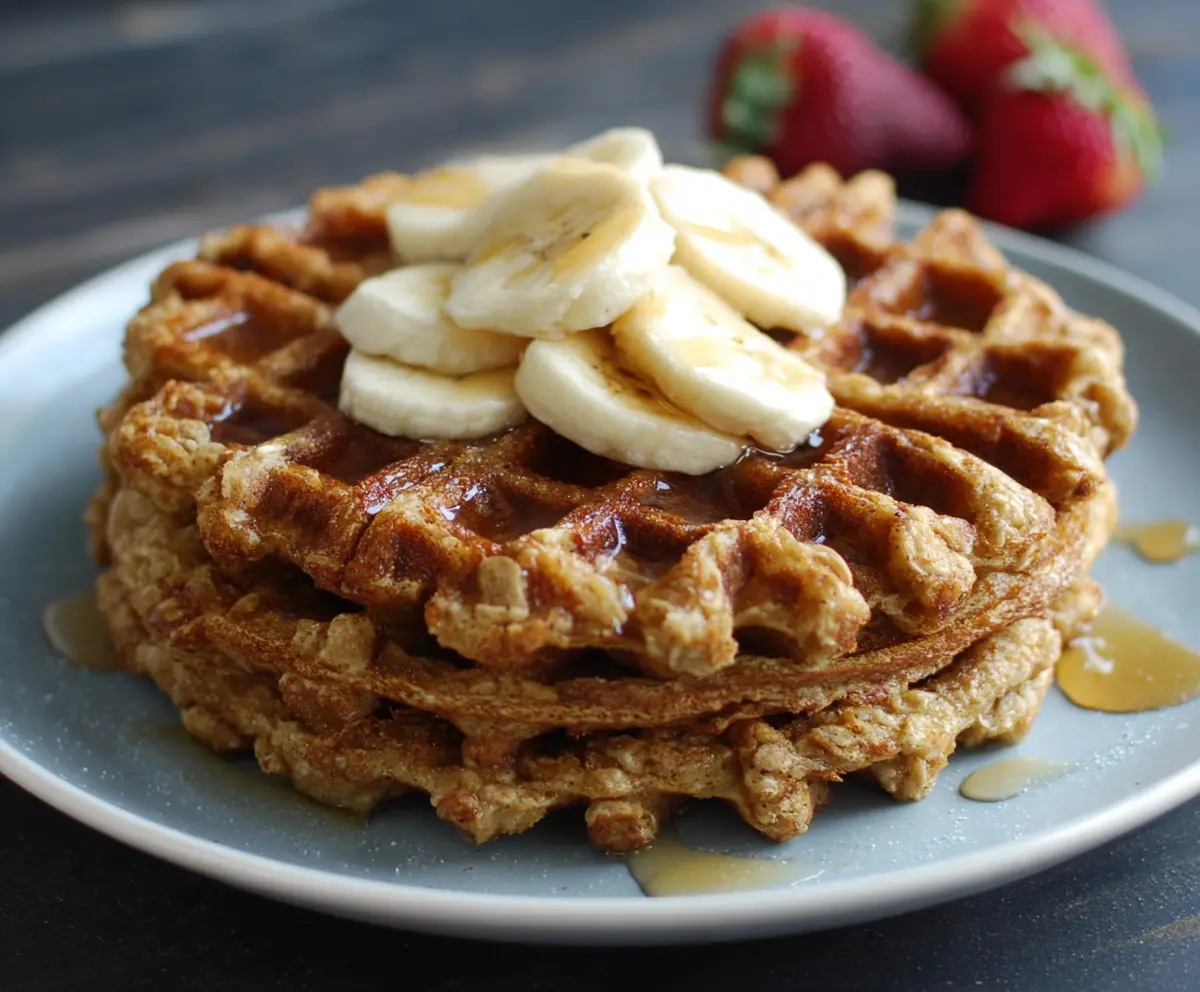 Delicious Banana Oatmeal Waffles Recipe