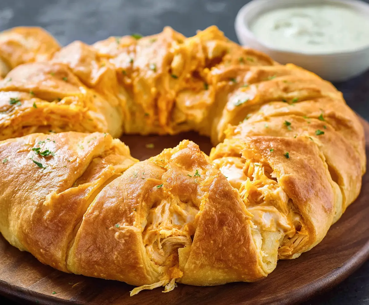 Buffalo Chicken Crescent Ring Recipe | Easy & Delicious