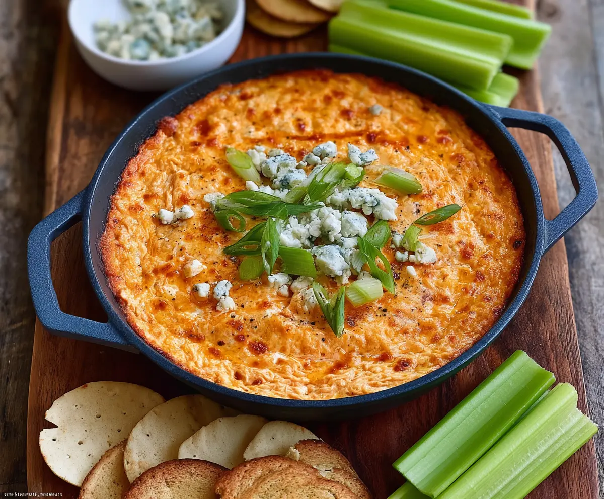 Buffalo Chicken Dip with Blue Cheese Kick | Easy Recipe