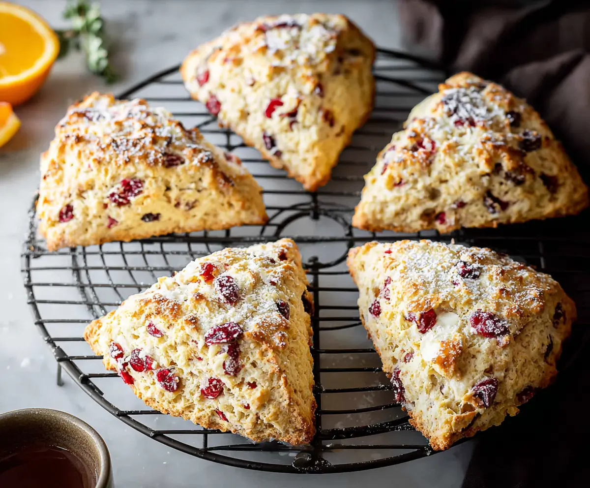 Cranberry Orange Sourdough Scones Recipe | Delicious & Easy