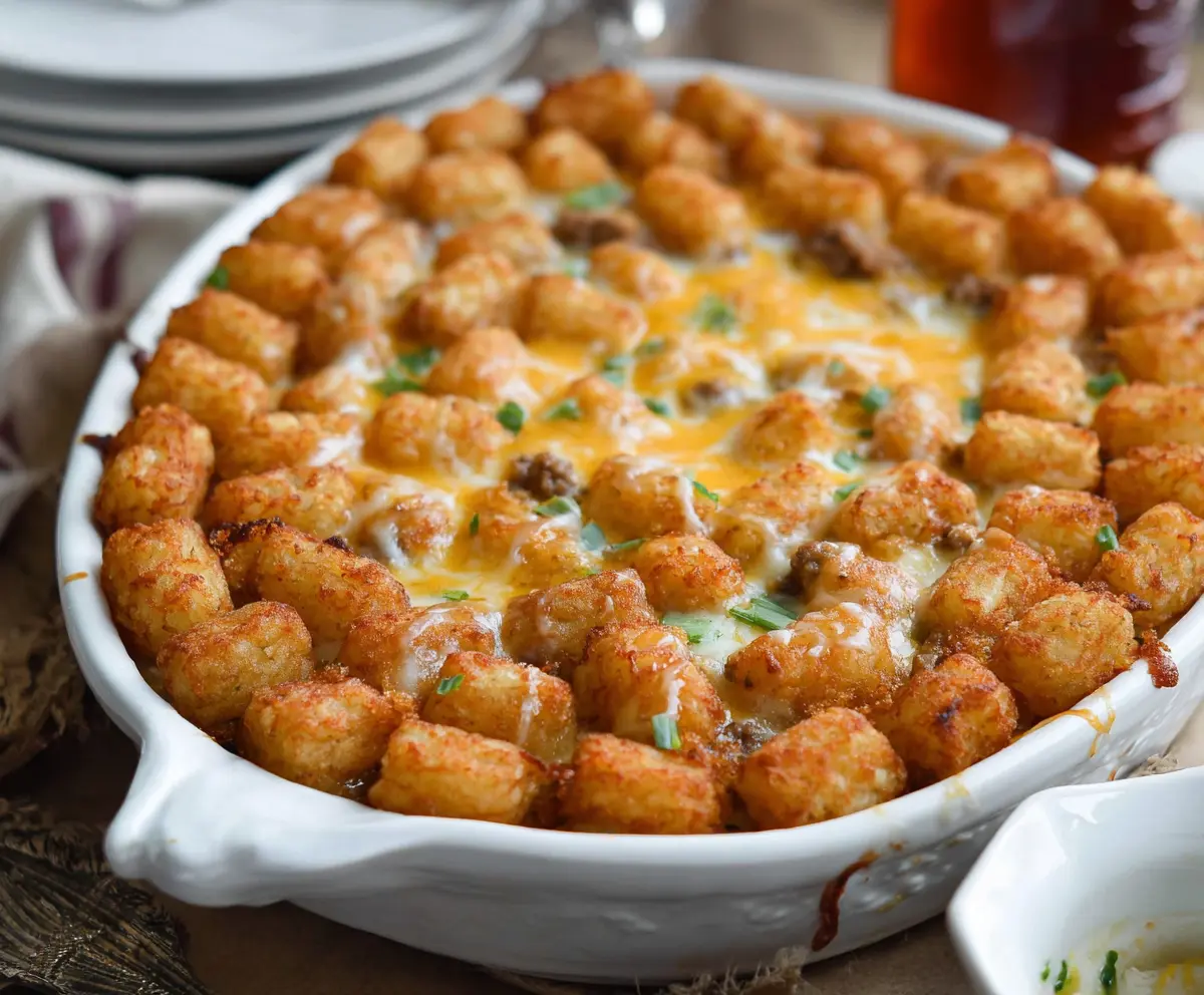 Sausage Gravy Tater Tot Casserole Recipe